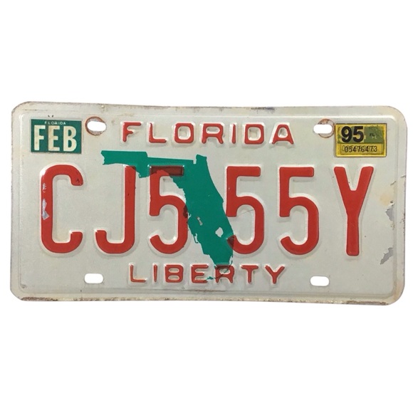 Other | Vintage Florida License Plate Feb 95 Liberty County | Poshmark
